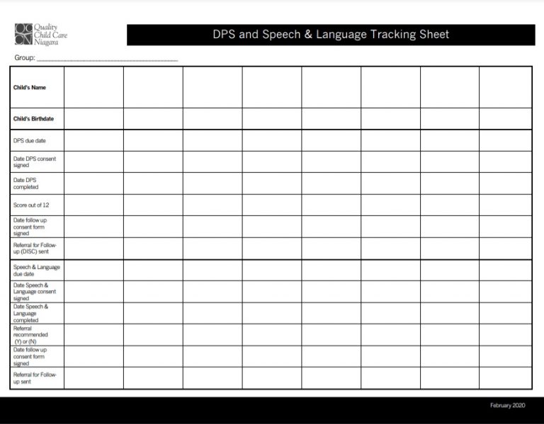 QCCN Speech & Language Referral Checklists - ECCDC